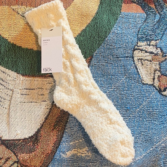 Nordstrom | Accessories | Cream Fuzzy Socks | Poshmark